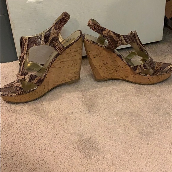 Carlos Santana | Shoes | Snake Print Wedges | Poshmark